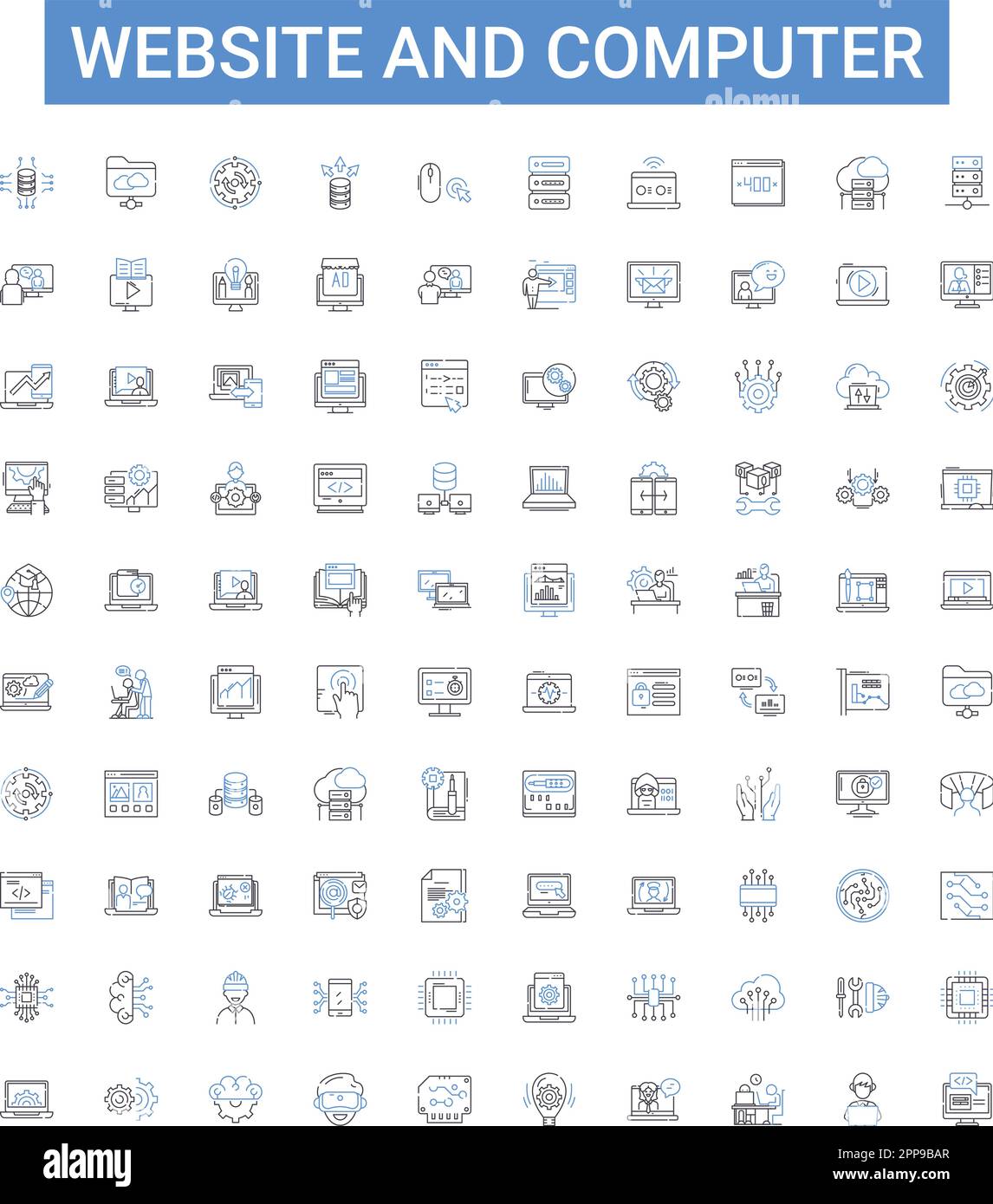 Website And Computer Outline Icons Collection Website Computer Internet Browsing Surfing