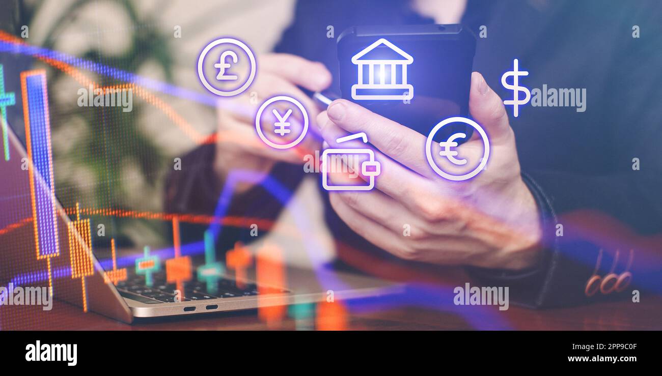 Business people calculate and higher graphs Stock Photo - Alamy