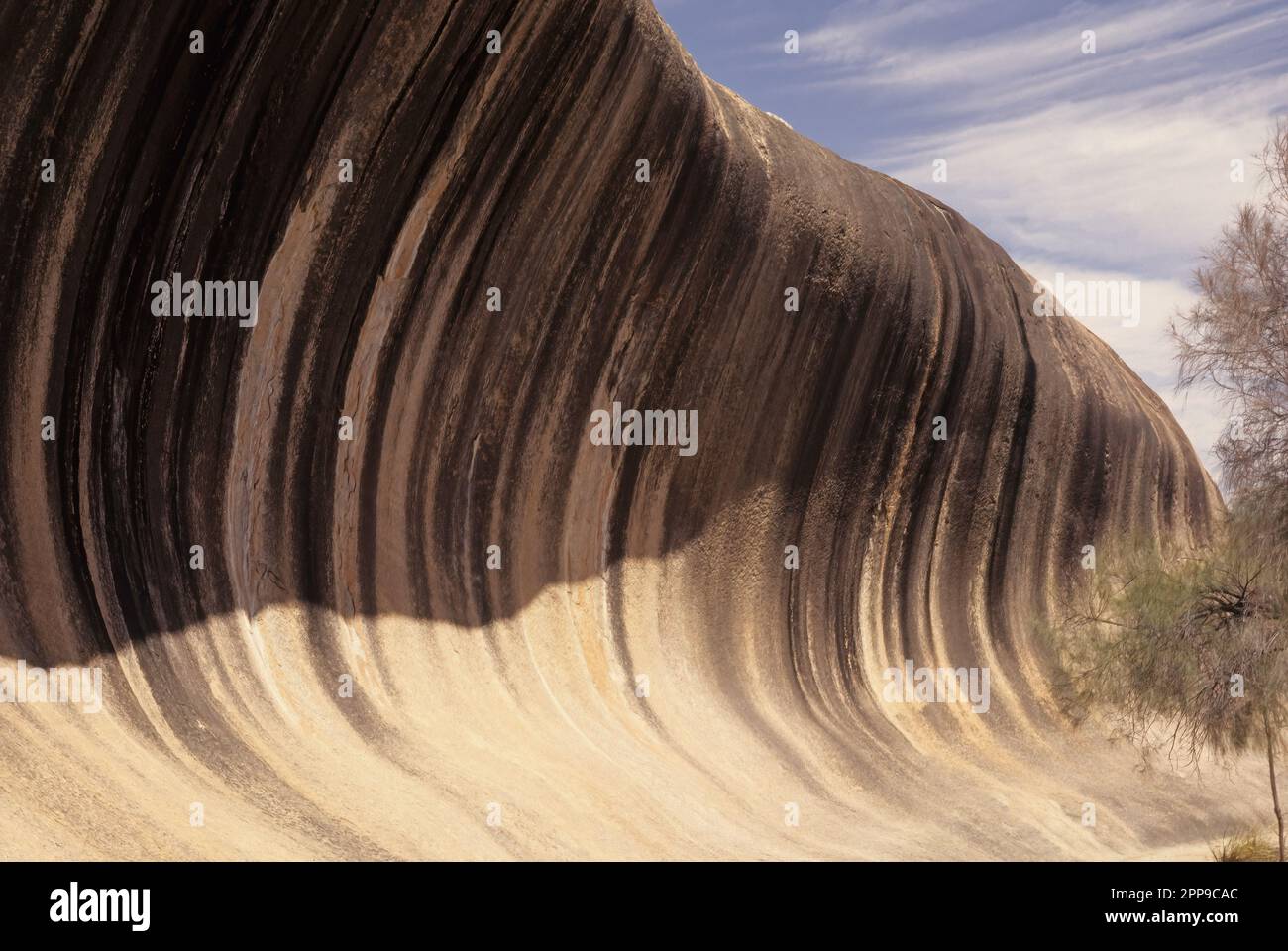 Wave Rock is a natural rock formation that is shaped like a tall ...