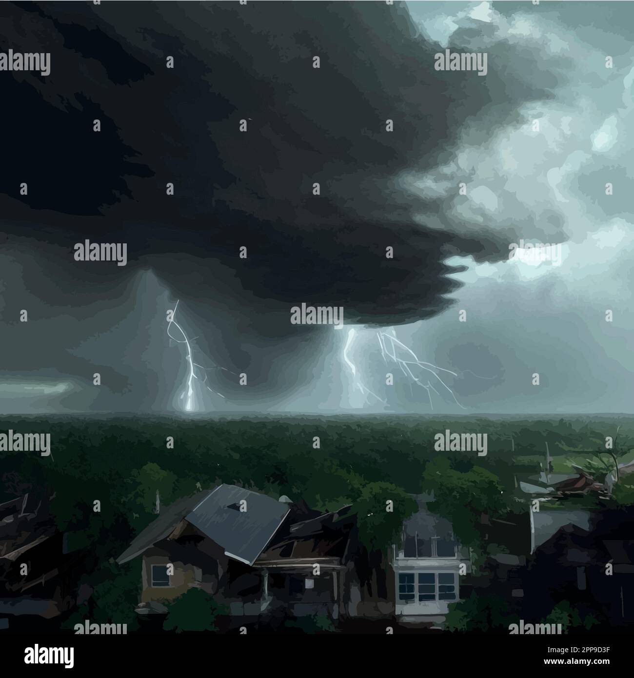 Destruction landscapes Stock Vector Images - Alamy