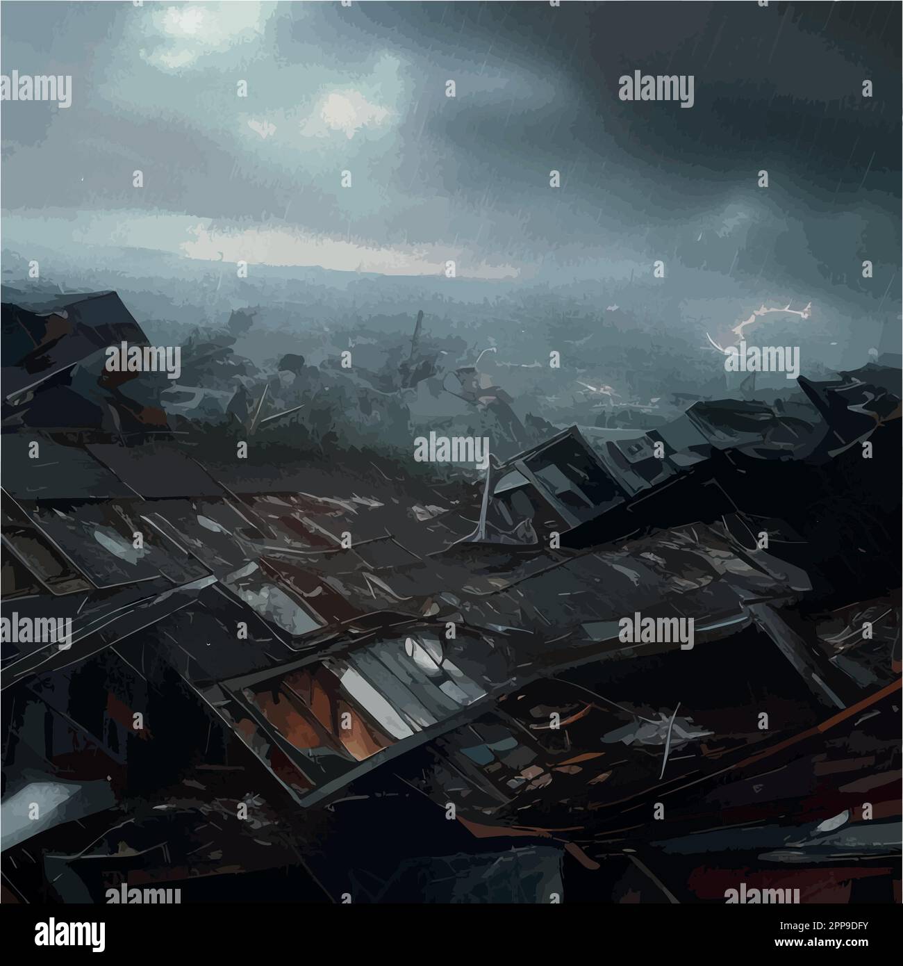 Big house damage Stock Vector Images - Alamy