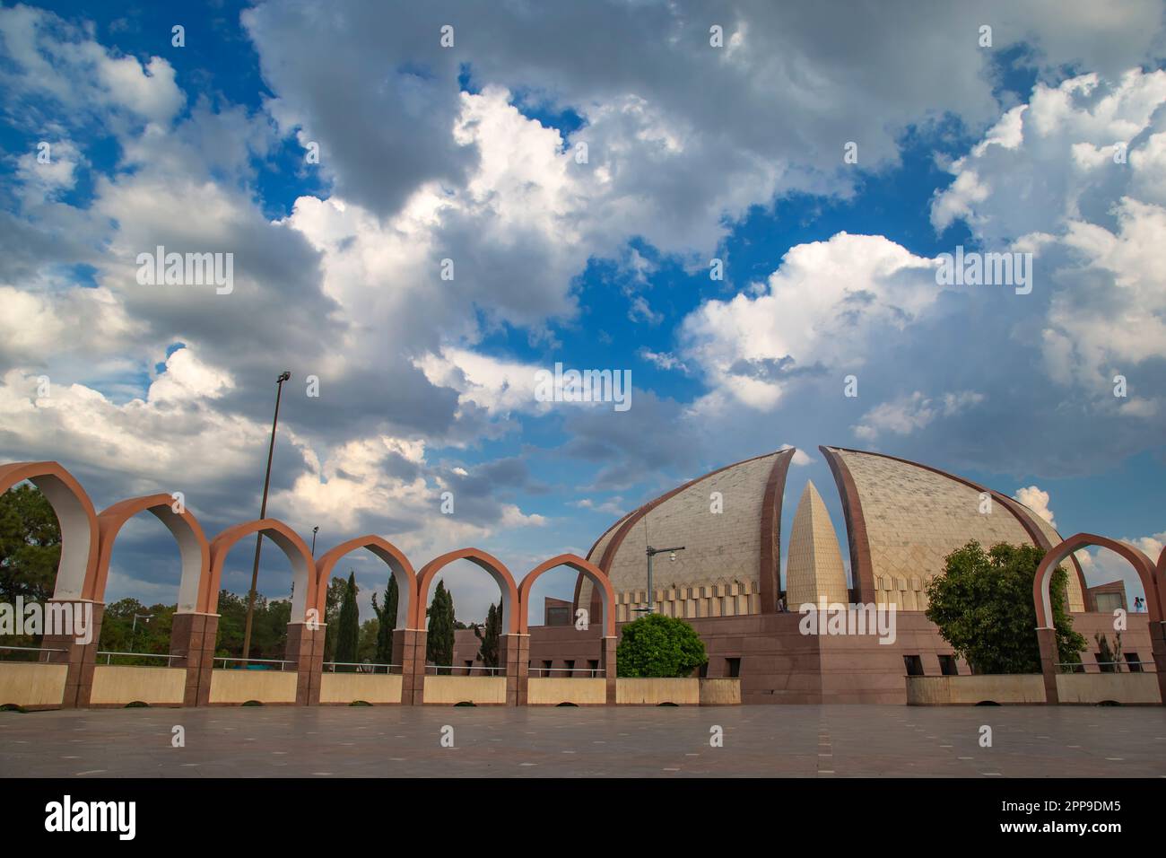 Stunning cloudy back View of Pakistan Monument at the heart of ...