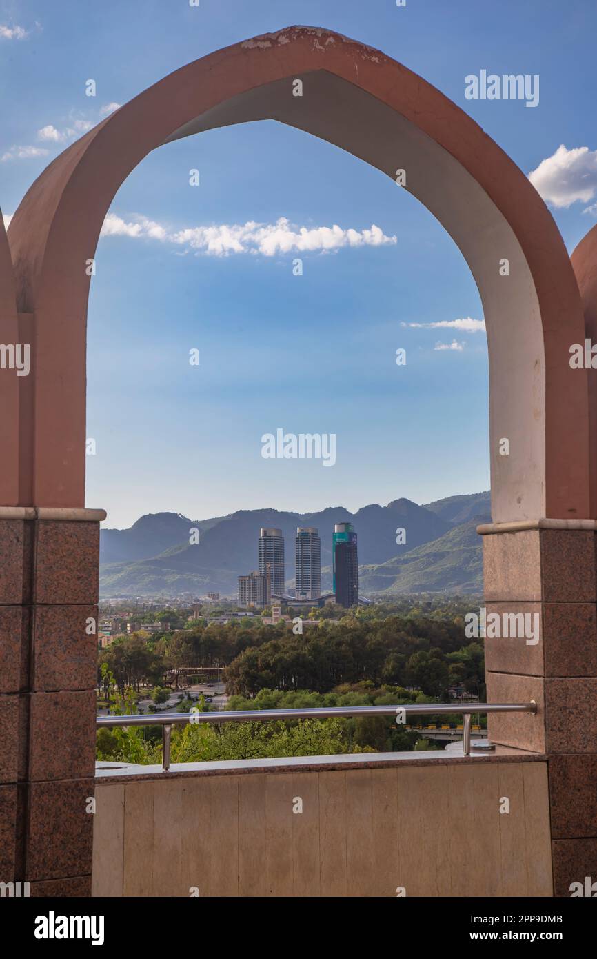 Stunning cloudy back View of Pakistan Monument at the heart of ...