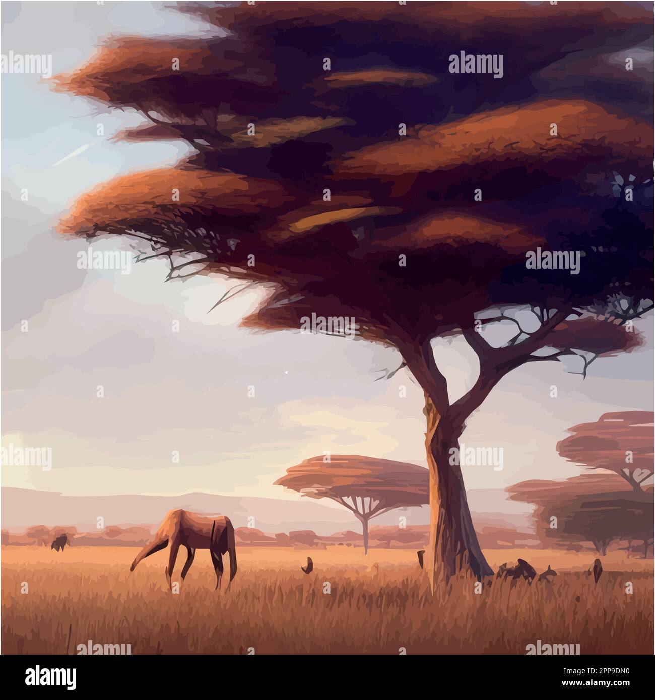 Dessert plant animals Stock Vector Images - Alamy