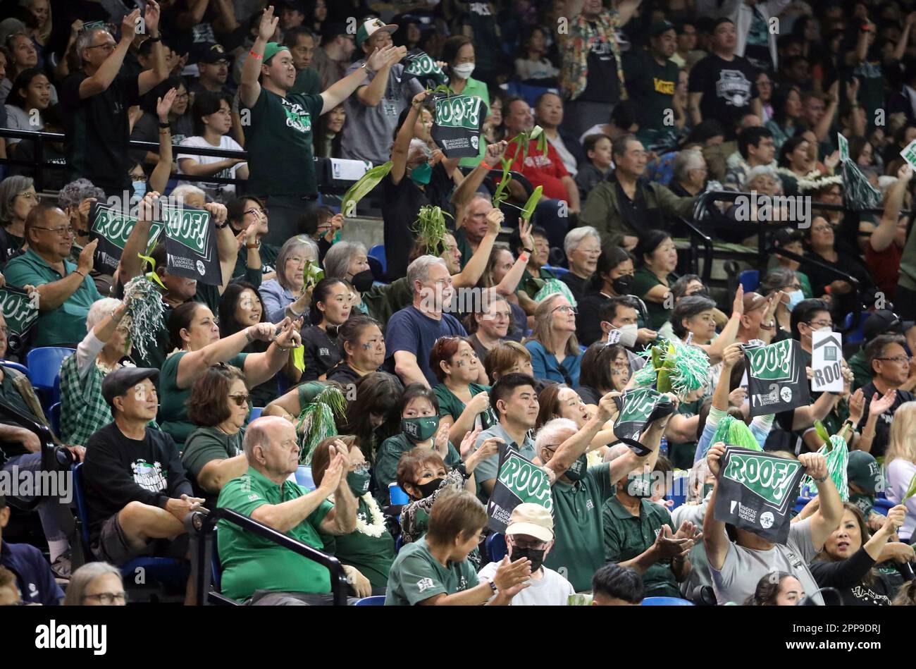 April 22, 2023 - Hawaii Rainbow Warriors dominated the attendance ...