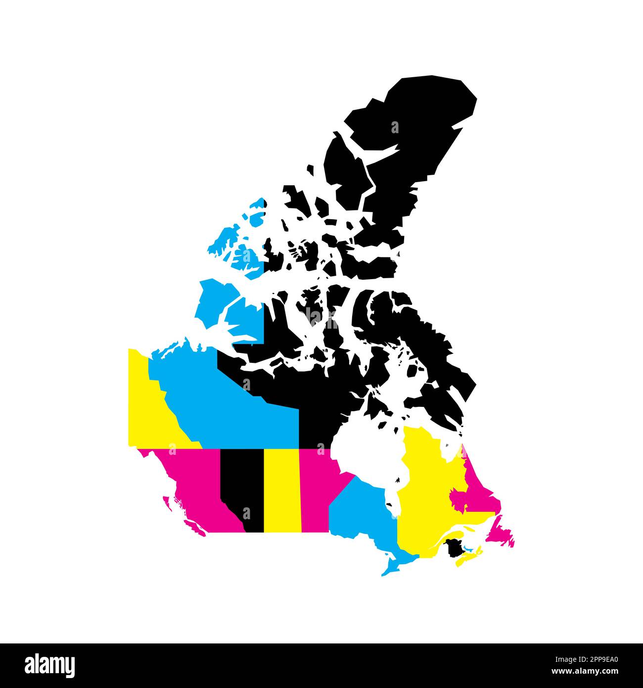 Canada political map of administrative divisions - provinces and ...
