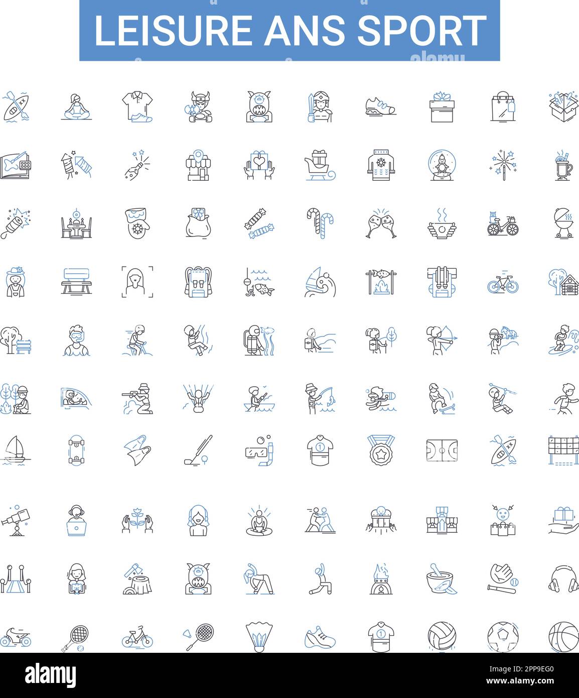Leisure ans sport outline icons collection. Sports, Leisure, Games ...