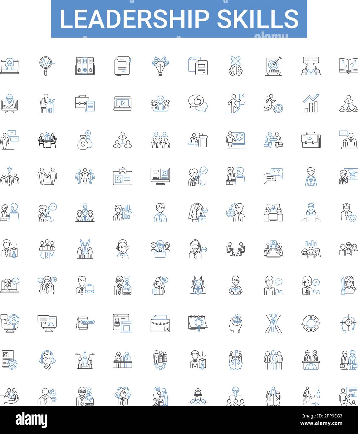 Leadership Skills Outline Icons Collection Seperateleadership Skills Persuasion