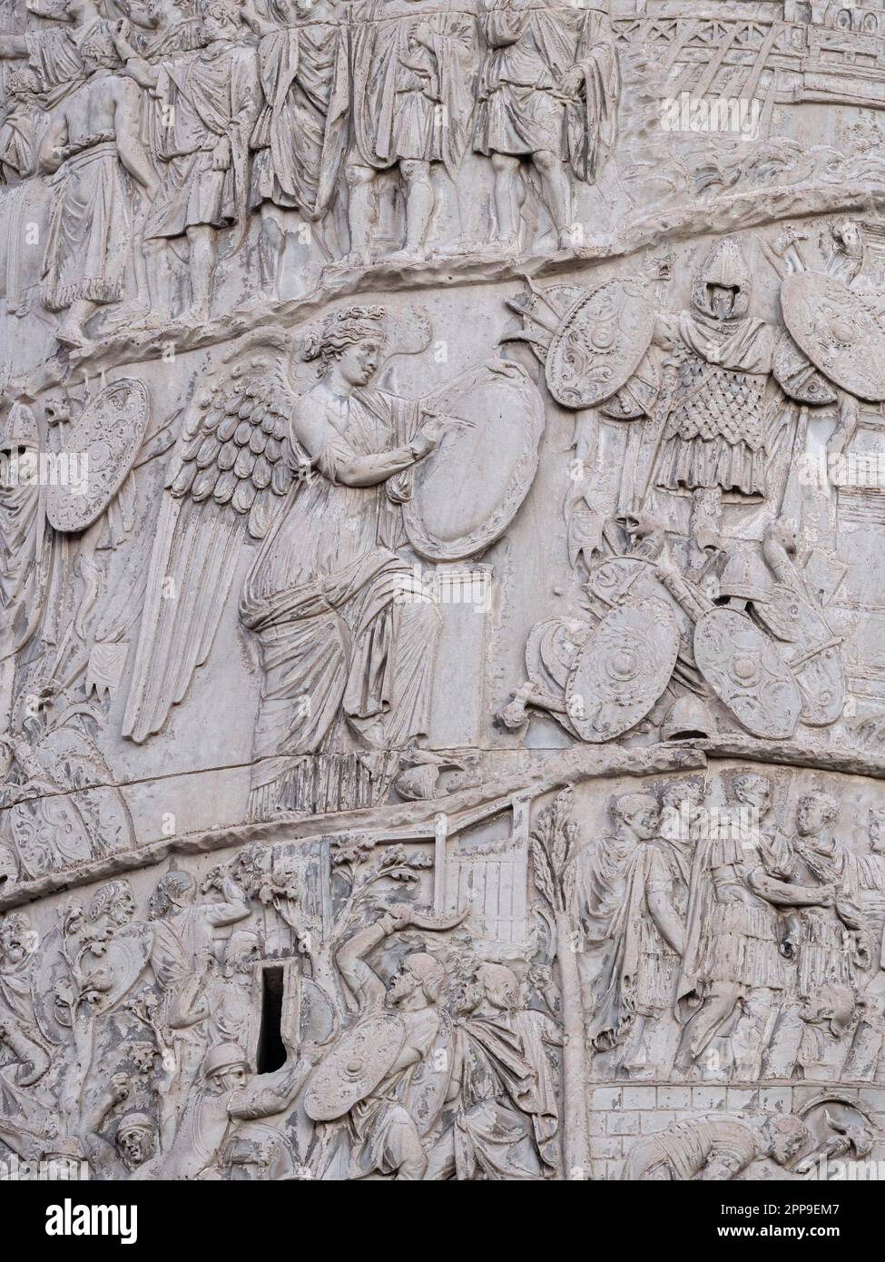Trajan’s column, Rome, Victory and trophies Stock Photo - Alamy