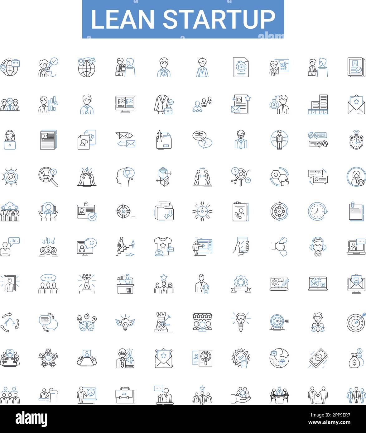 Lean startup outline icons collection. lean, startup, agile ... Lean startup outline icons collection. lean, startup, agile ...