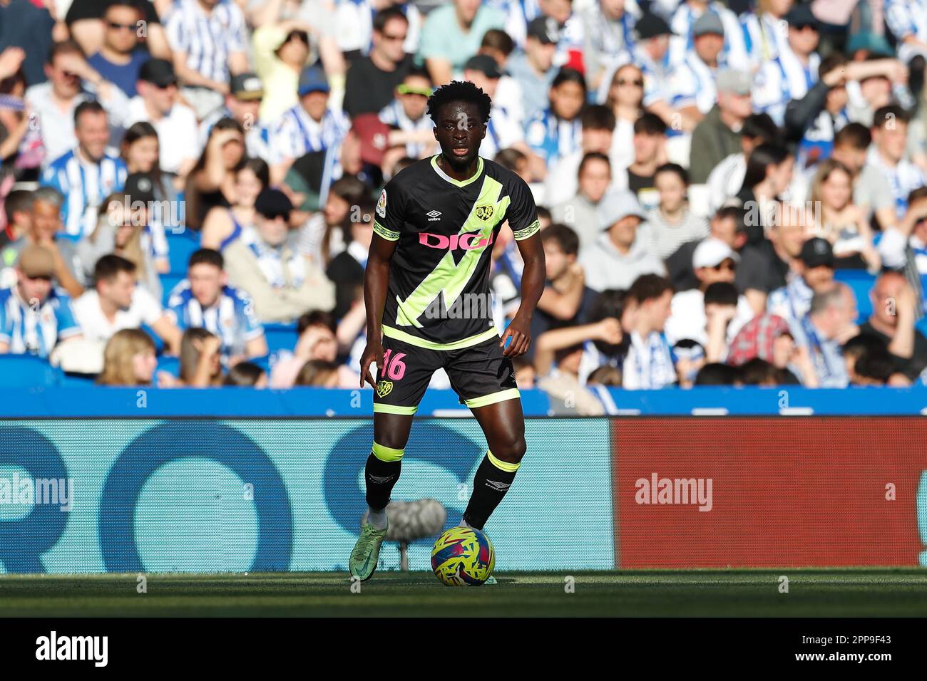 San Sebastian, Spain. 22nd Apr, 2023. Abdul Mumin (Rayo) Football ...