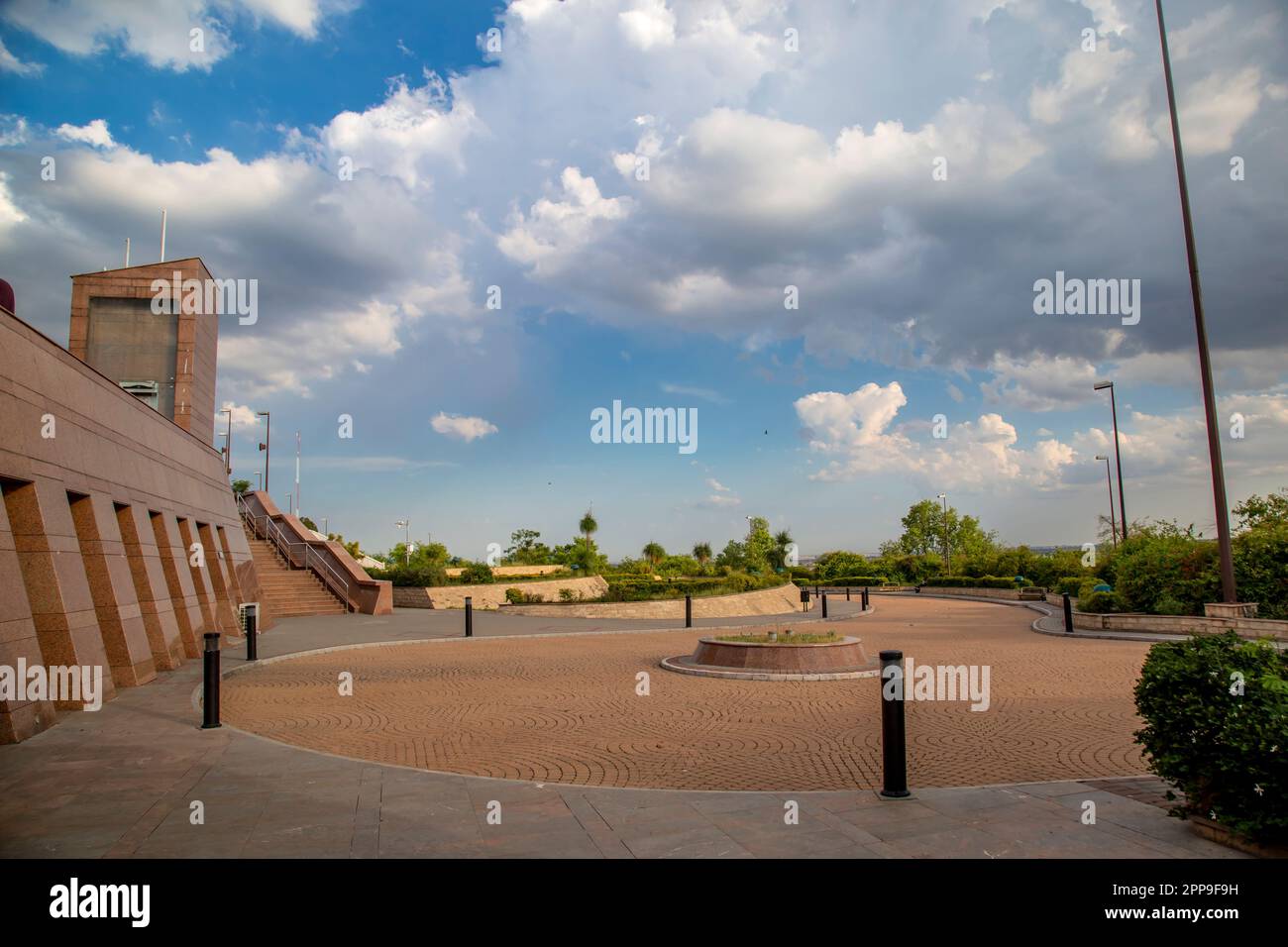 Side View of Pakistan Monument brown Marble at the heart of Islamabad ...