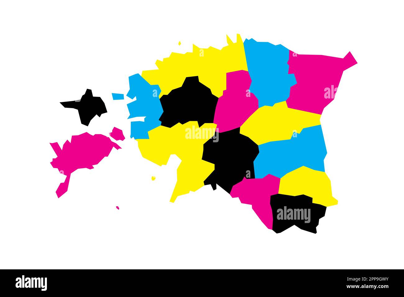 Russia political map of administrative divisions - oblasts, republics ...
