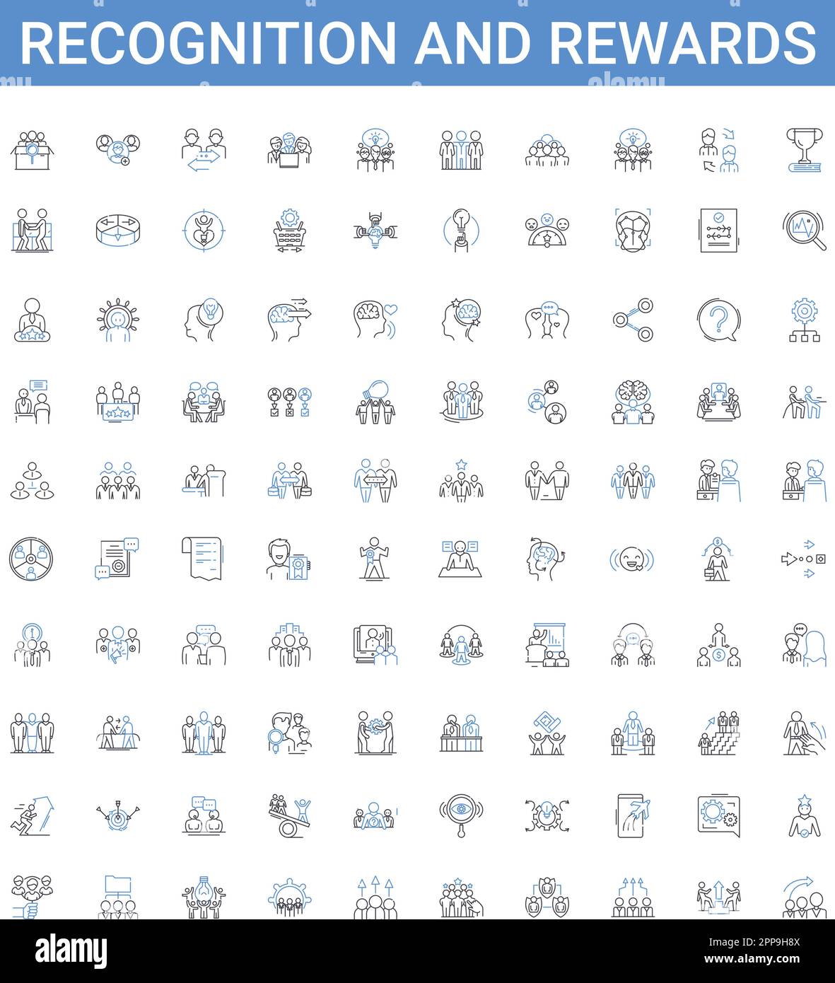 Recognition and rewards outline icons collection. Recognition, Rewards, Appreciation ...