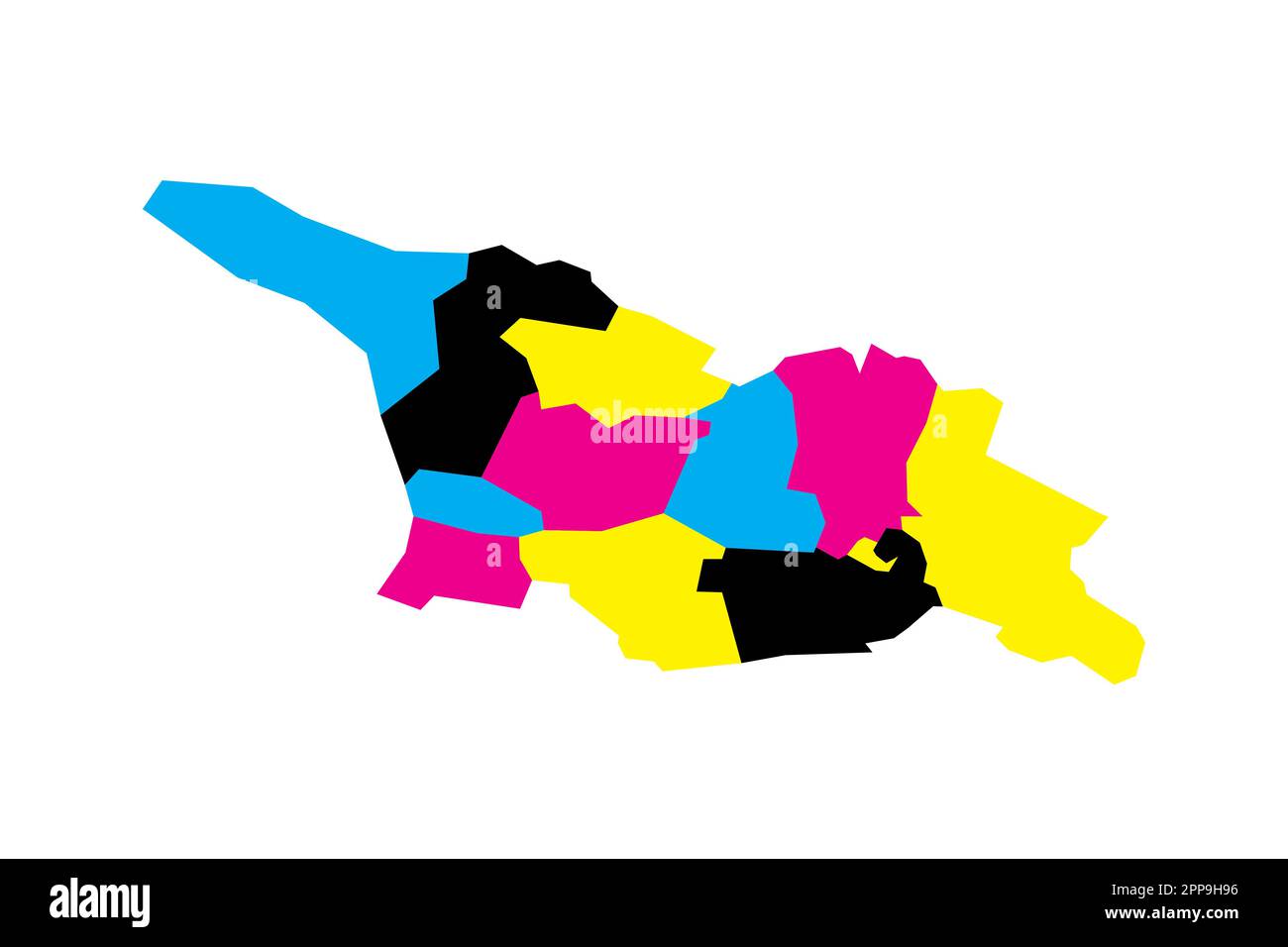 Georgia political map of administrative divisions - regions and ...