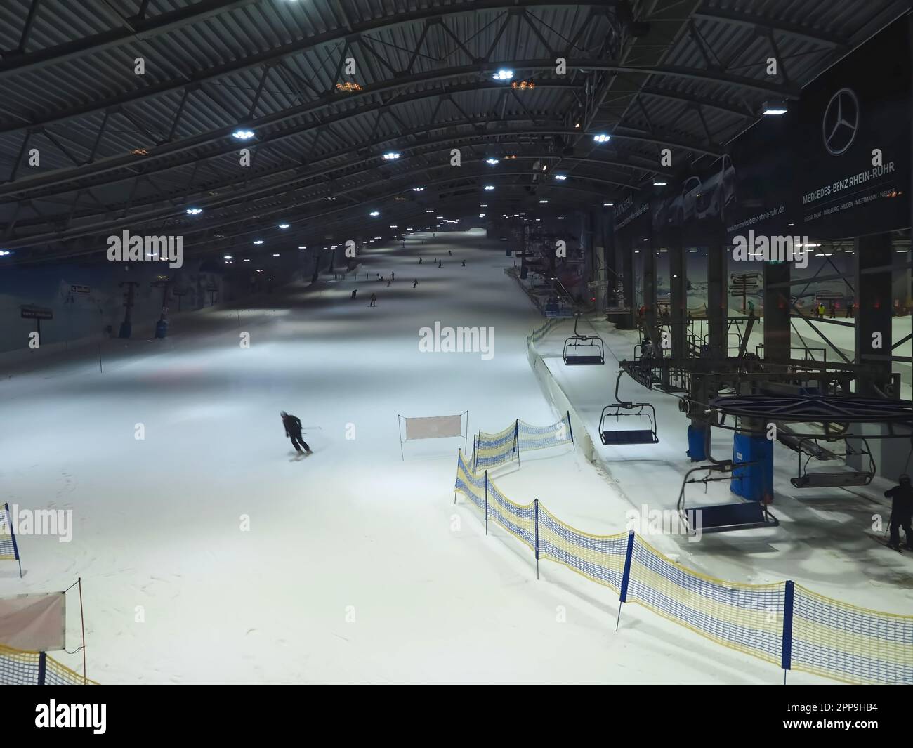 in the ski hall in the Alpenpark Neuss in Germany with bars and ...