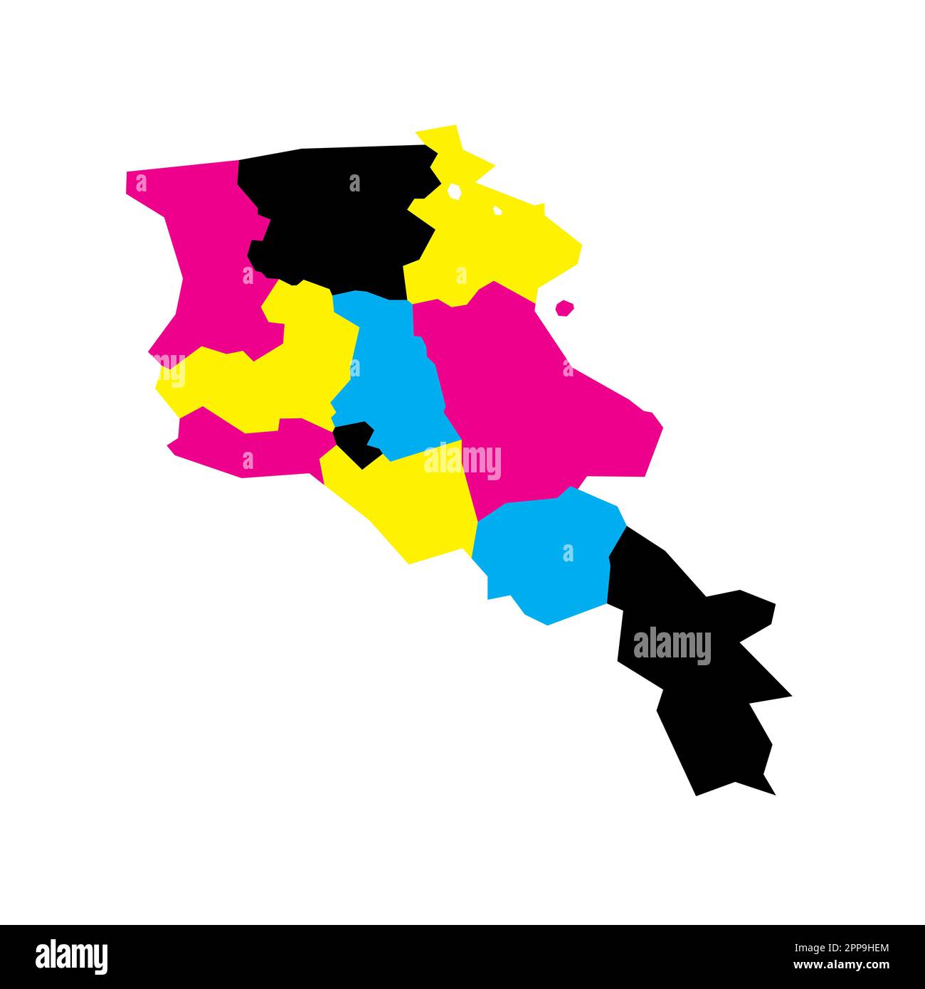 Armenia political map of administrative divisions - provinces and ...