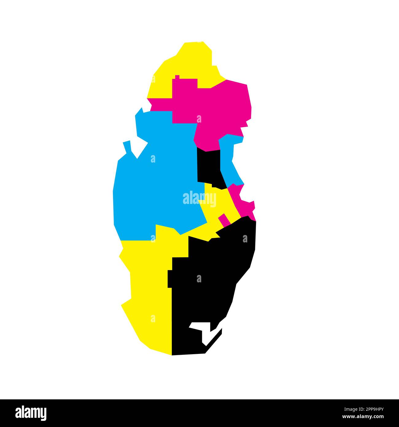 Qatar Political Map Qatar Political Map Of Administrative Divisions