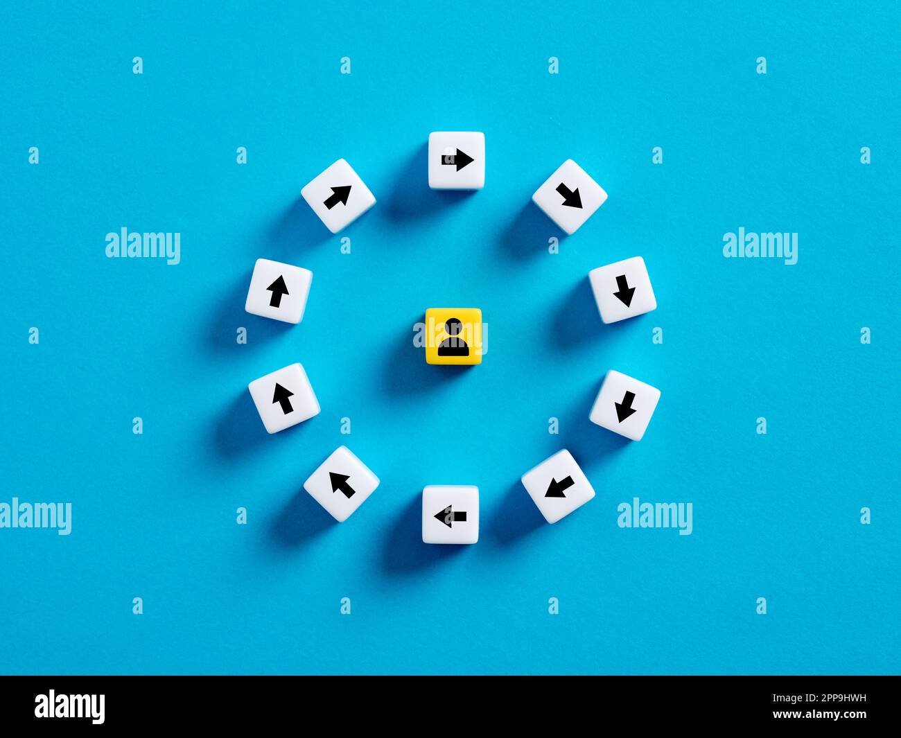 Vicious cycle of everyday routine or daily life. Person stuck in the ...