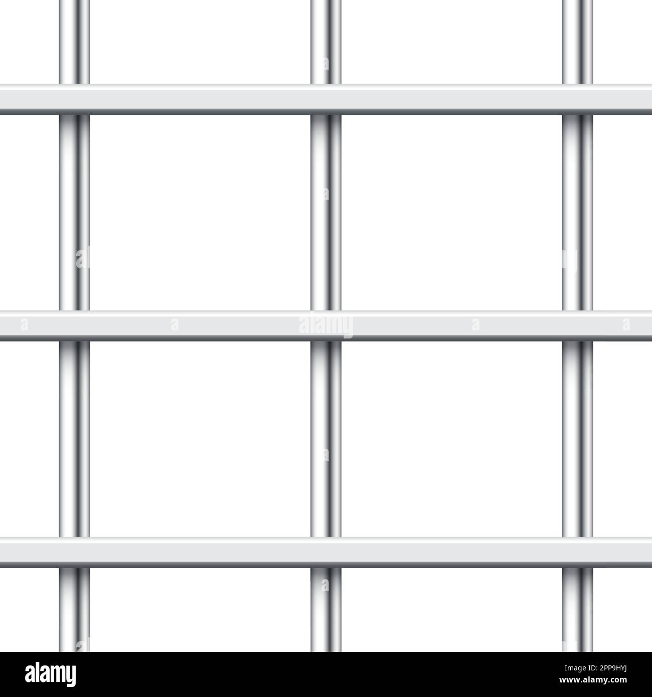 Realistic shiny metal prison bars isolated on white background ...