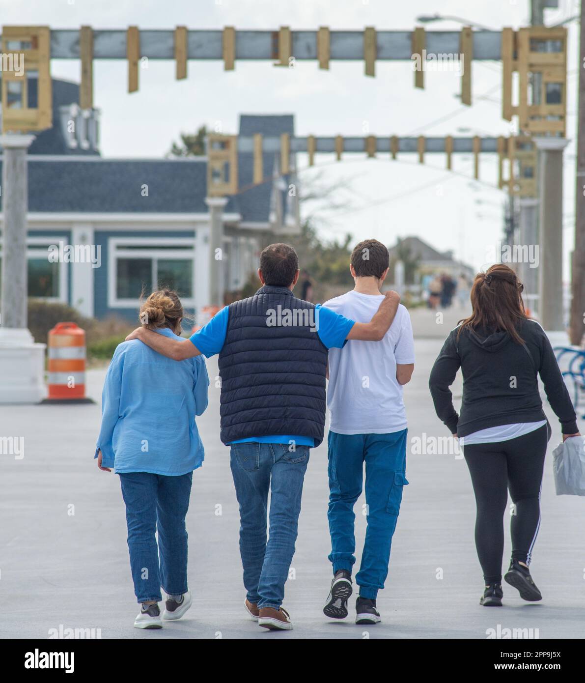 Cape May, United States. 22nd Apr, 2023. A group passes the under ...