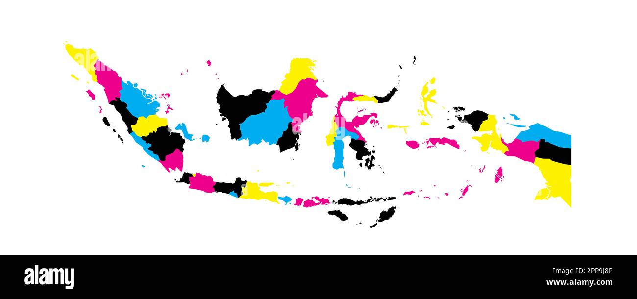 Indonesia political map of administrative divisions - provinces and ...