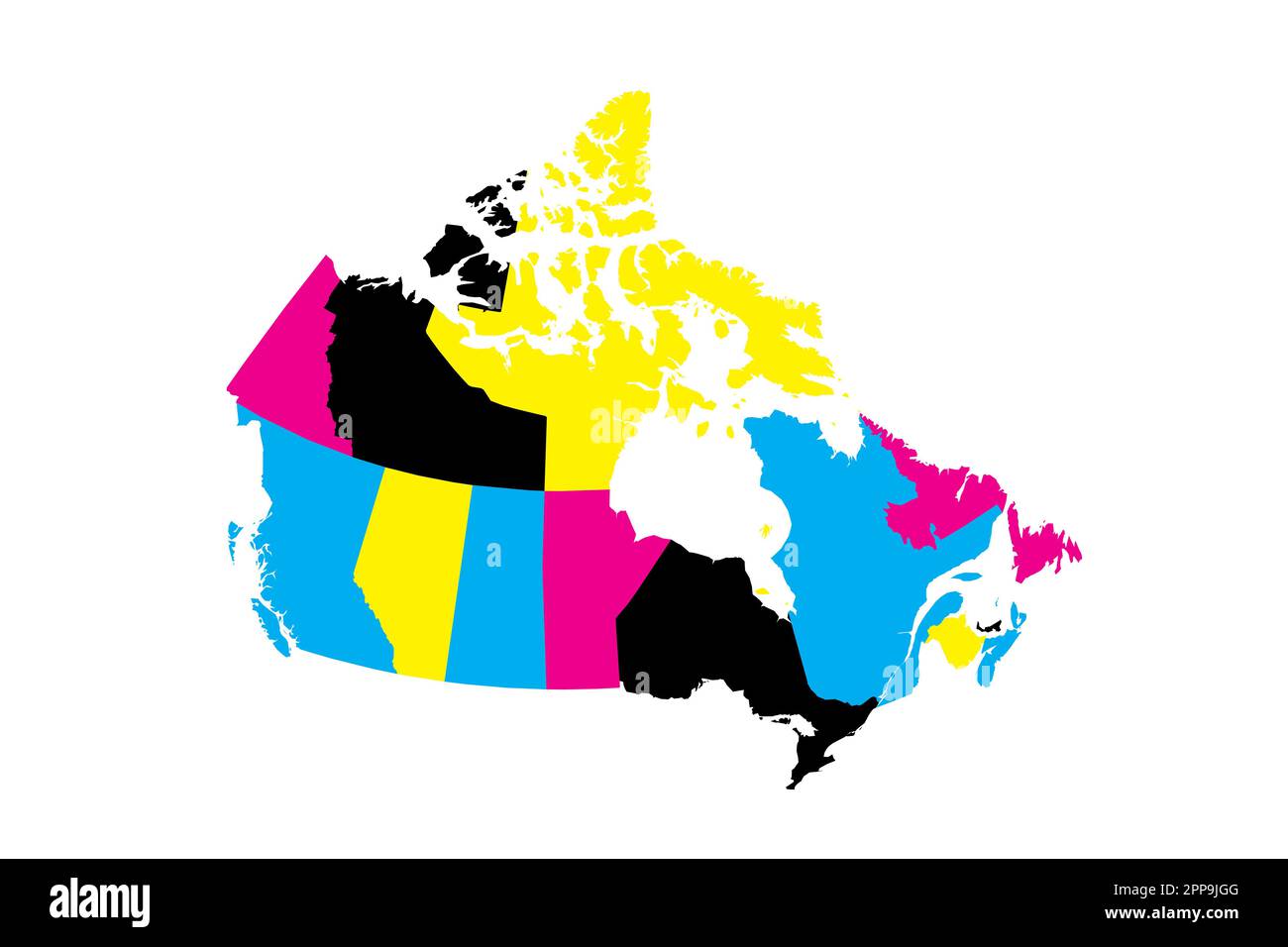 Canada political map of administrative divisions - provinces and ...