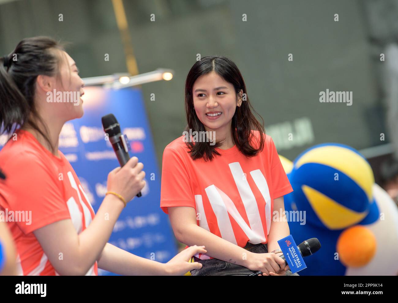 Hong Kong, China. 22nd Apr, 2023. Former Chinese volleyball player, HUI ...
