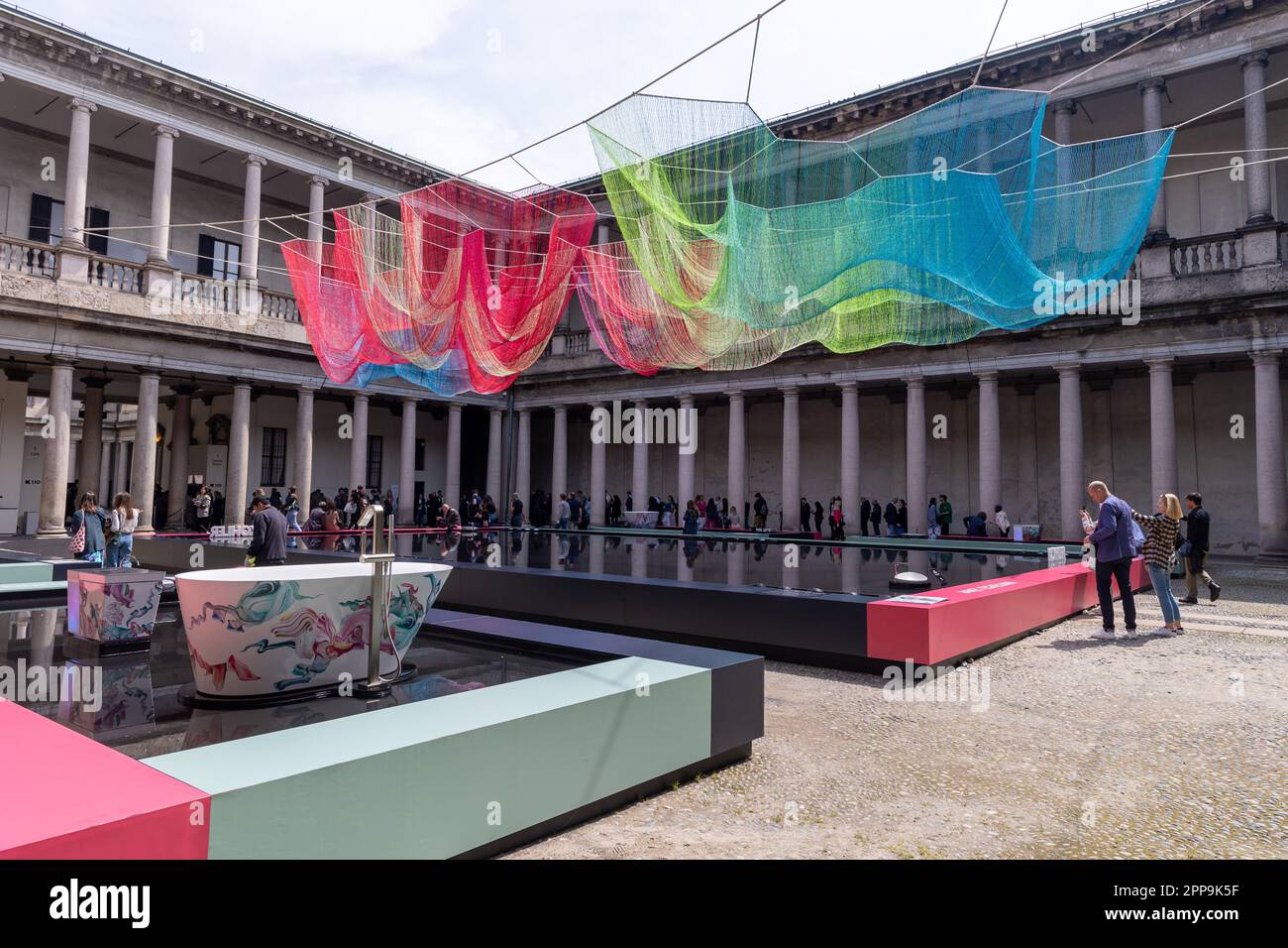 Milan, Italy - april 22 2023 -Fuorisalone Milan design week - "Noli timere" installation by the ...