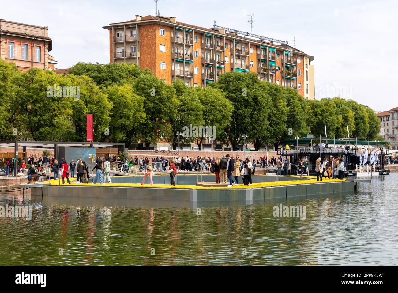 Milan, Italy - april 22 2023 -Fuorisalone Milan design week - the sea ...