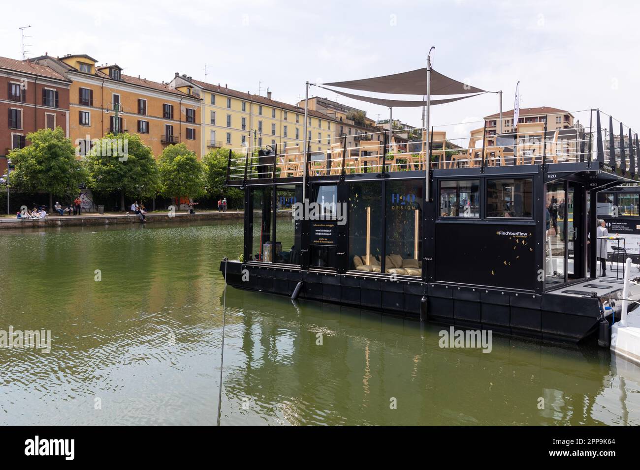 Milan, Italy - april 22 2023 -Fuorisalone Milan design week - the sea ...