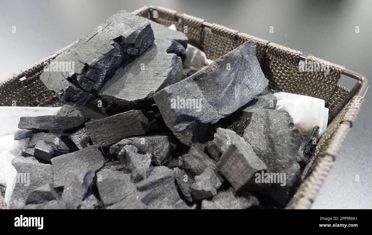 Natural wood charcoal traditional charcoal or hard wood charcoal on ...