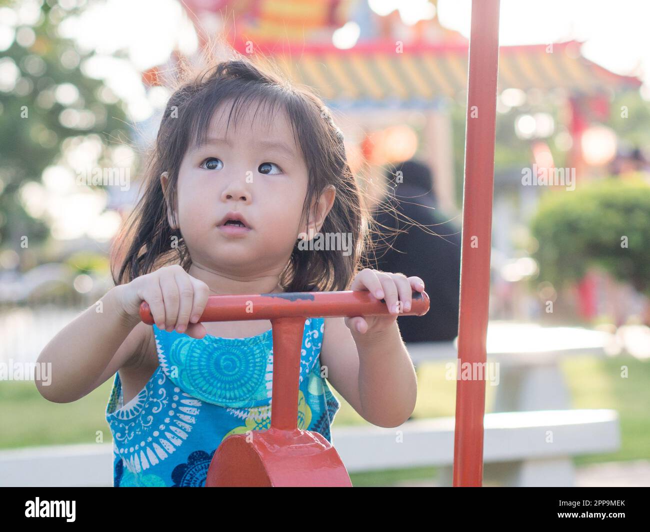 Happy kid, asian baby child playing on playground Stock Photo - Alamy