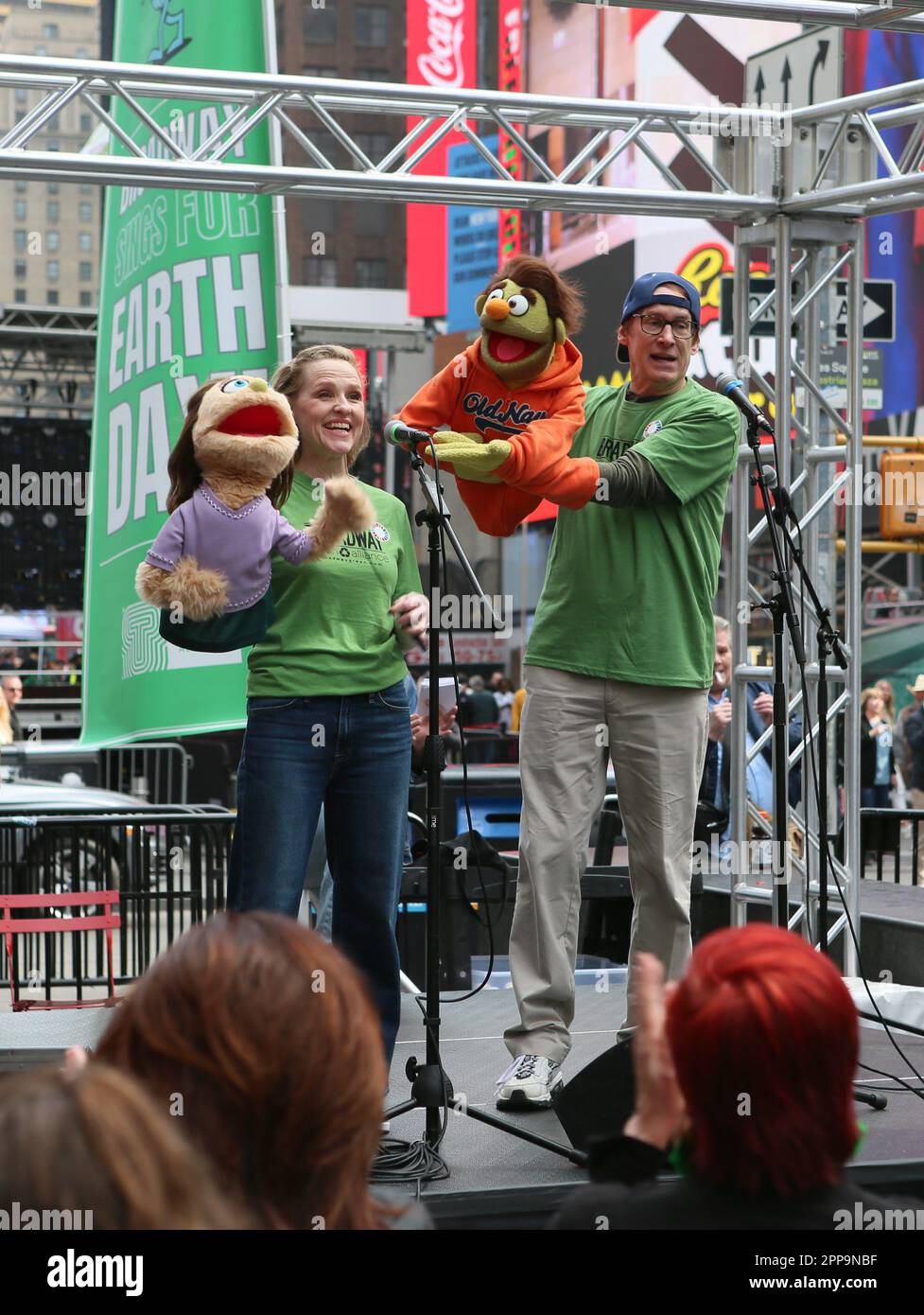 New York, USA. 22nd Apr, 2023. Broadway artists perform during Earth ...