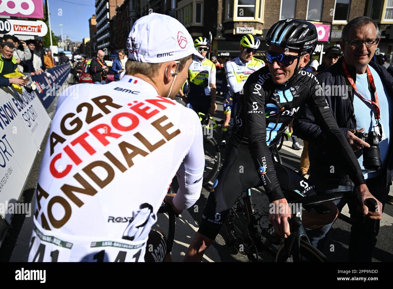 Liege, Belgium. 23rd Apr, 2023. French Benoit Cosnefroy of AG2R Citroen ...