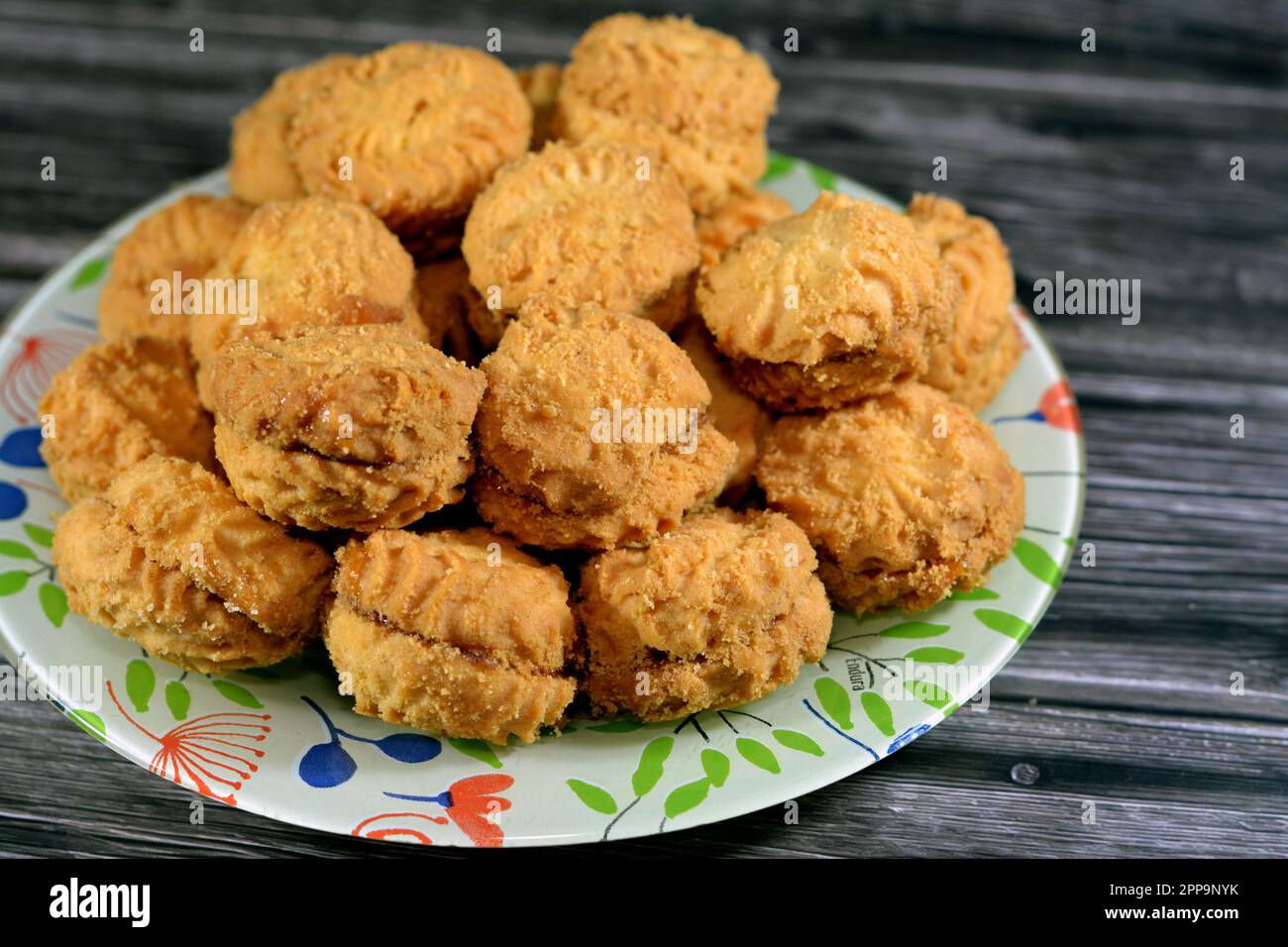 A pile of traditional Arabic cookies for celebration of Islamic ...