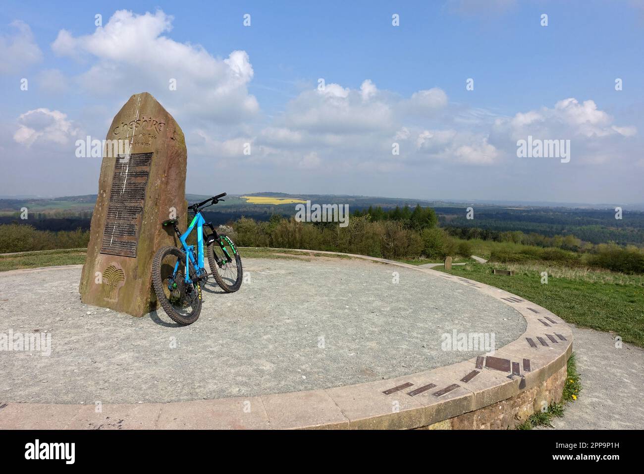 View of Delamere Forest from Pale Heights on Old Pale Hill in Cheshire ...
