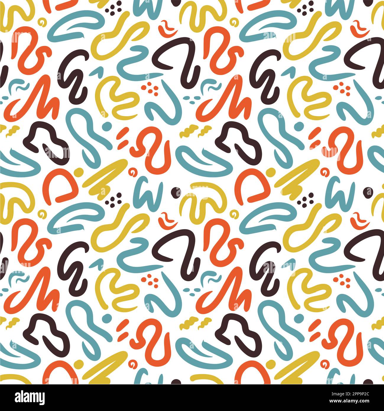 90s squiggle pattern Stock Vector Images - Alamy