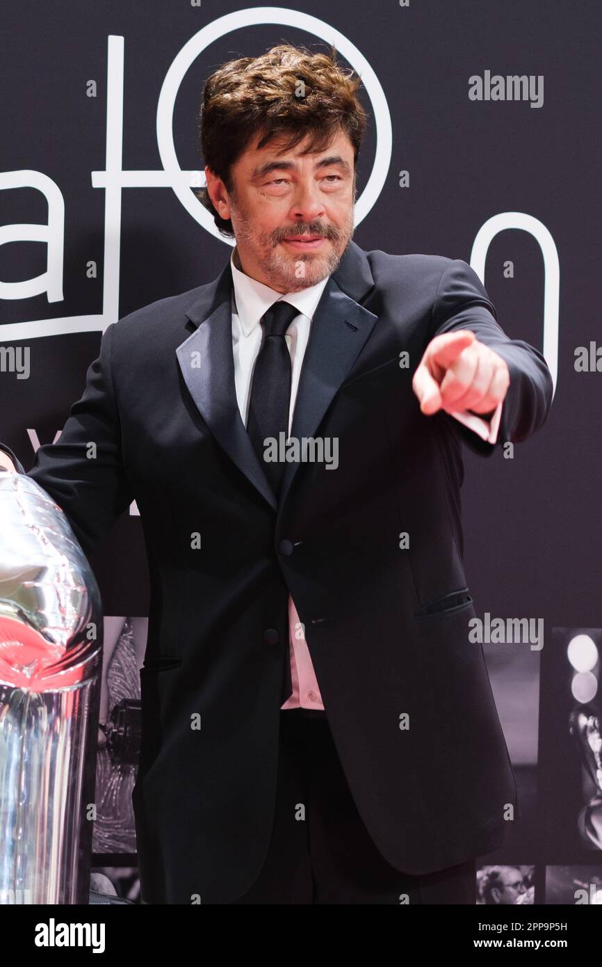 Madrid, Spain. 22nd Apr, 2023. US actor Benicio del Toro during the ...