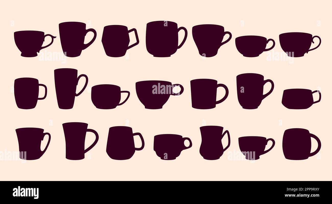 Vector set with cups Stock Vector Image & Art - Alamy