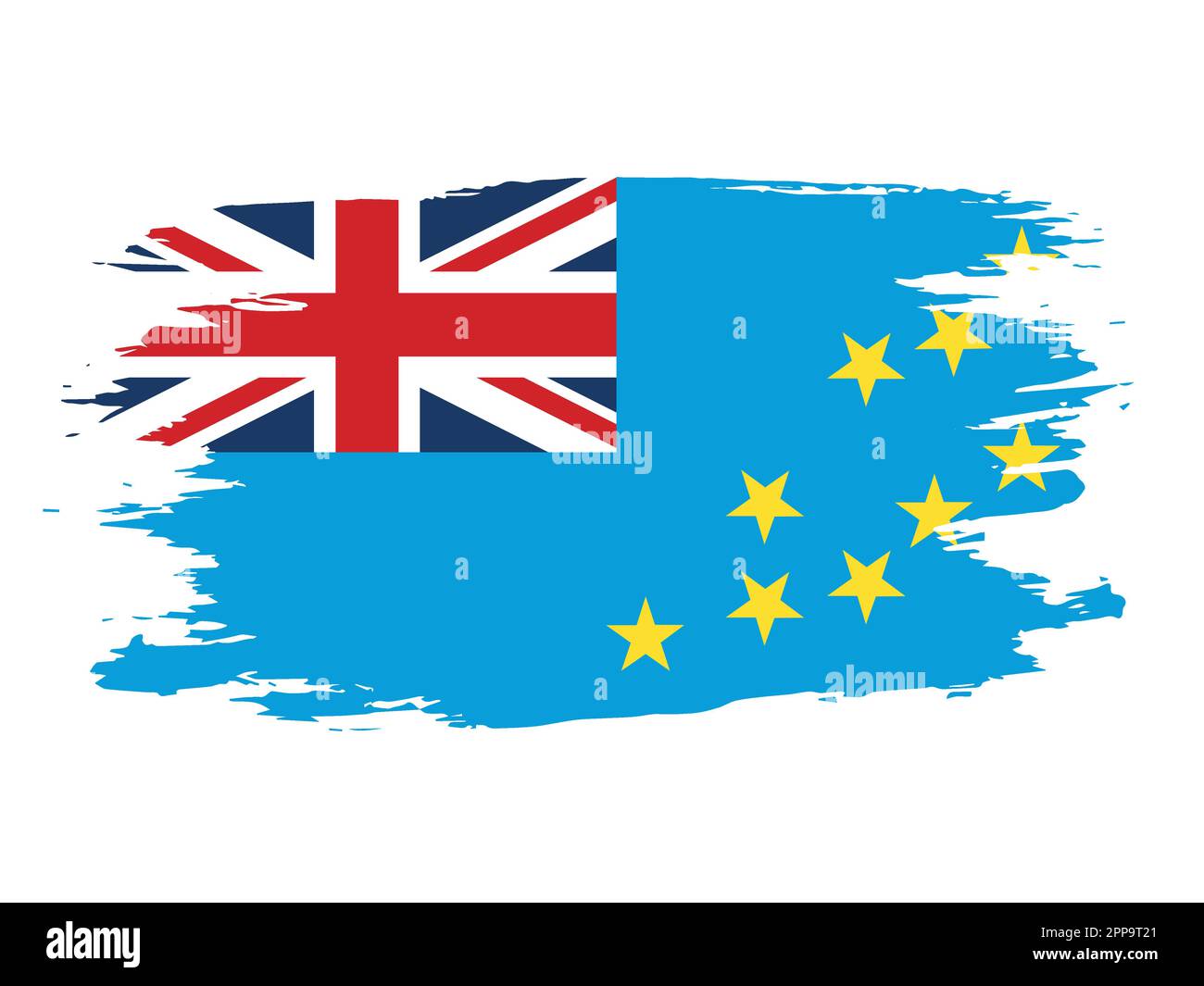 Tuvalu brush flag hi-res stock photography and images - Alamy