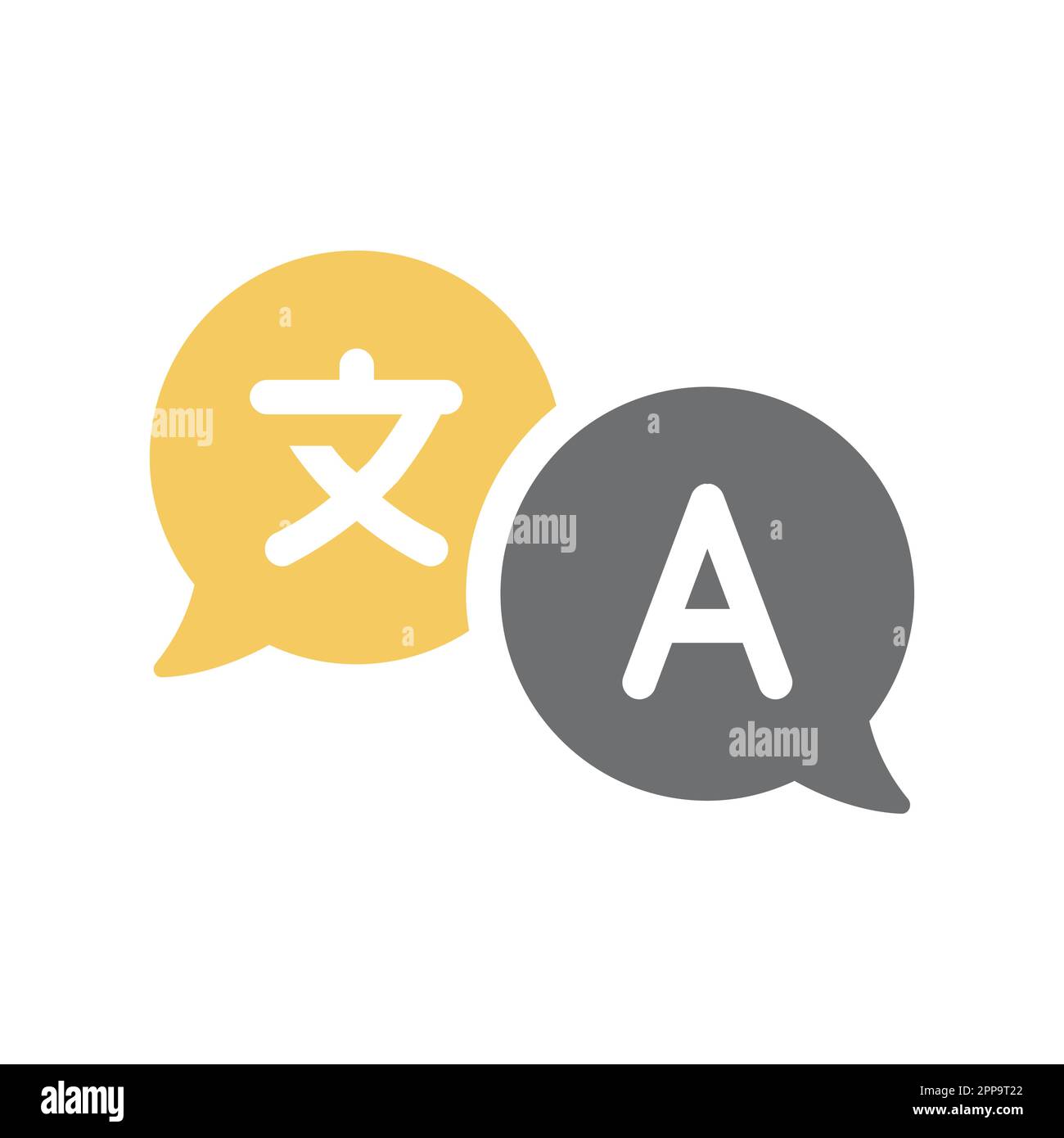 Language translation vector simple icon. Languages colorful symbol ...