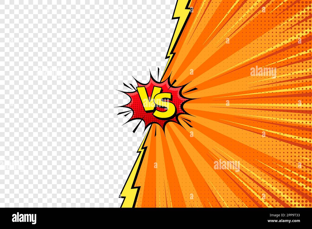 Cartoon comic background with blank place for your design. Fight versus ...