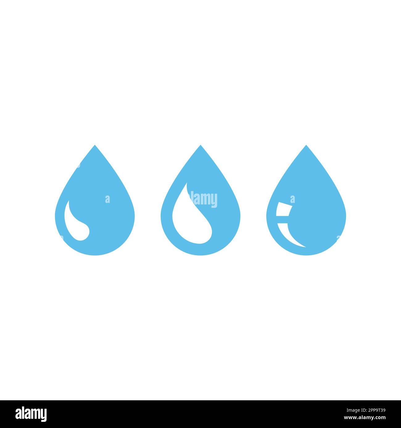 Water drops vector icon set. Simple drop of water icons Stock Vector ...