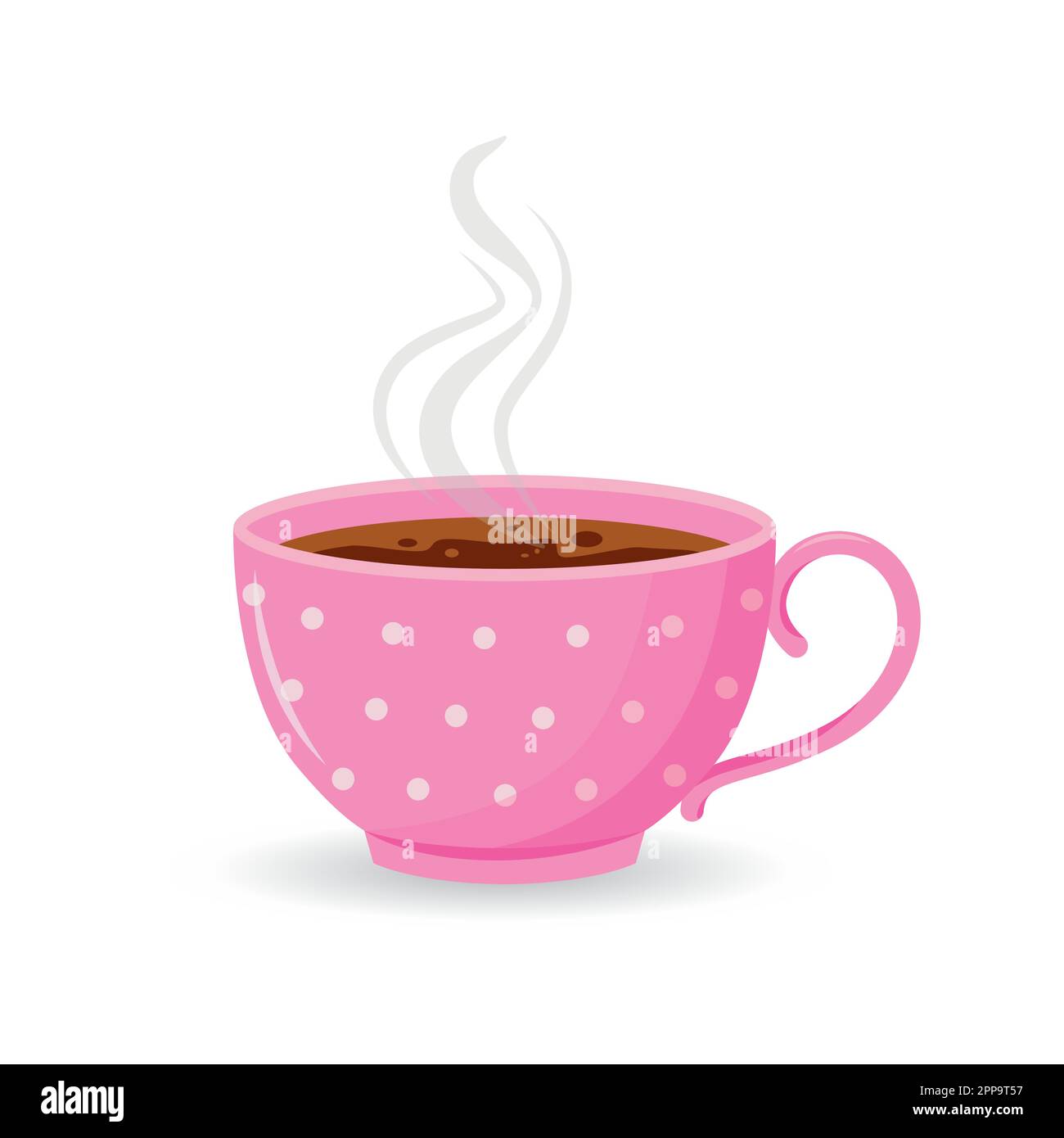 Vector beautiful cup with fresh hot coffee Stock Vector Image & Art - Alamy