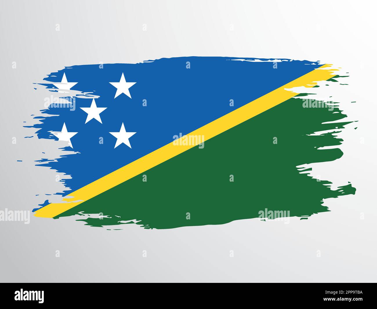 Solomon islands flag painted brush hi-res stock photography and images ...