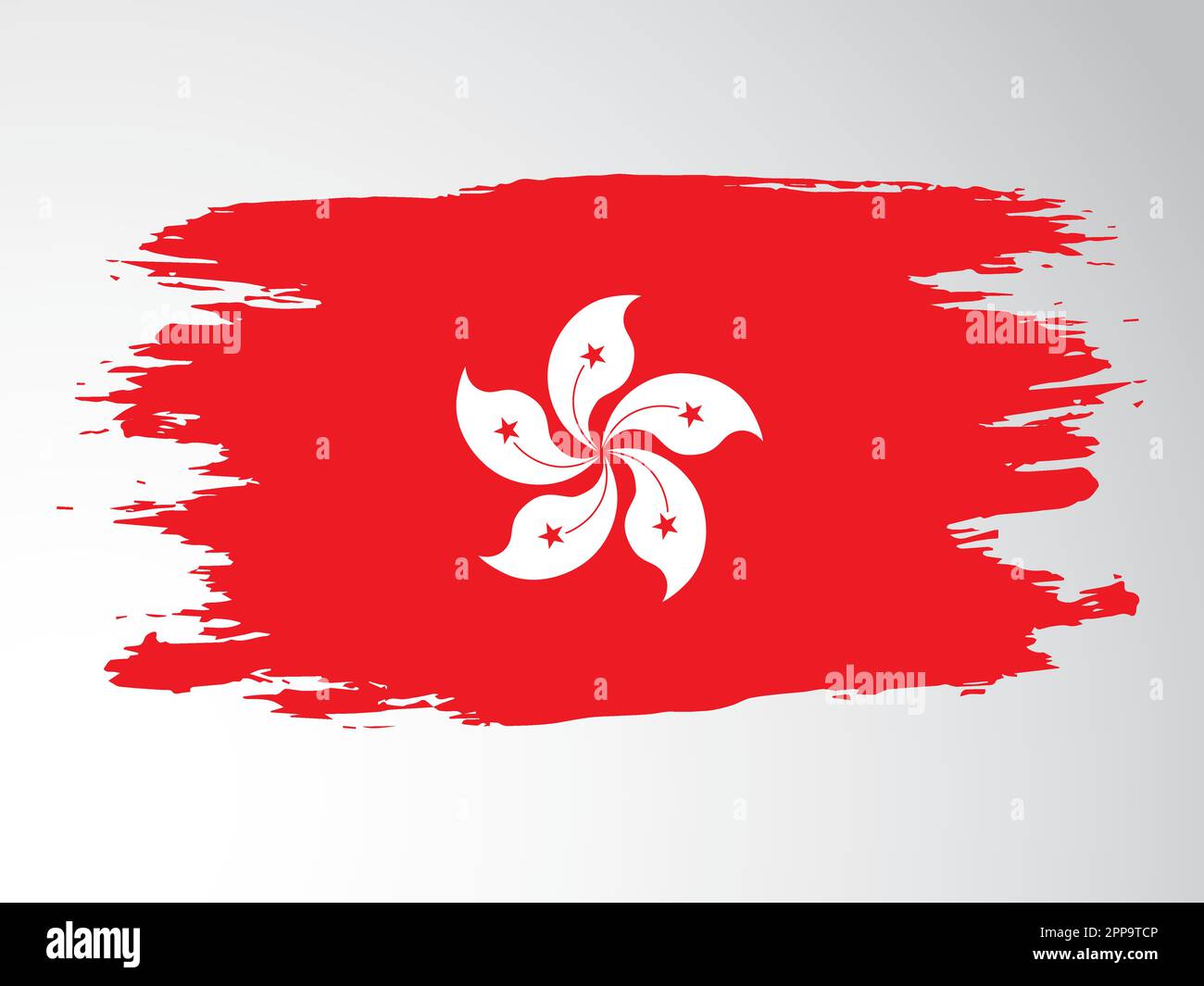 Vector flag of Hong Kong drawn with a brush Stock Vector Image & Art ...