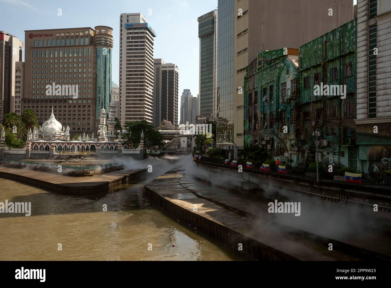 The Jamek Mosque is located at the confluence of the Klang and Gombak ...