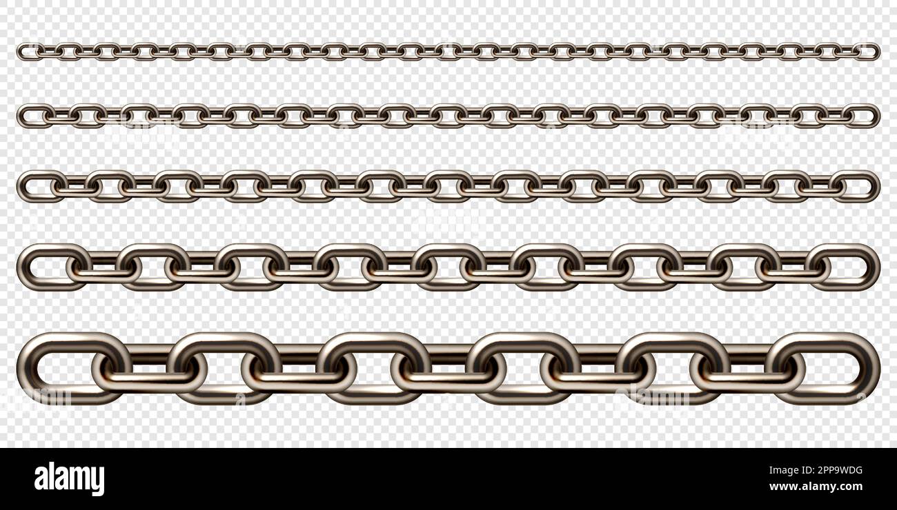 Realistic brown metal chain with old rusty links. Heavy steel chain for ...