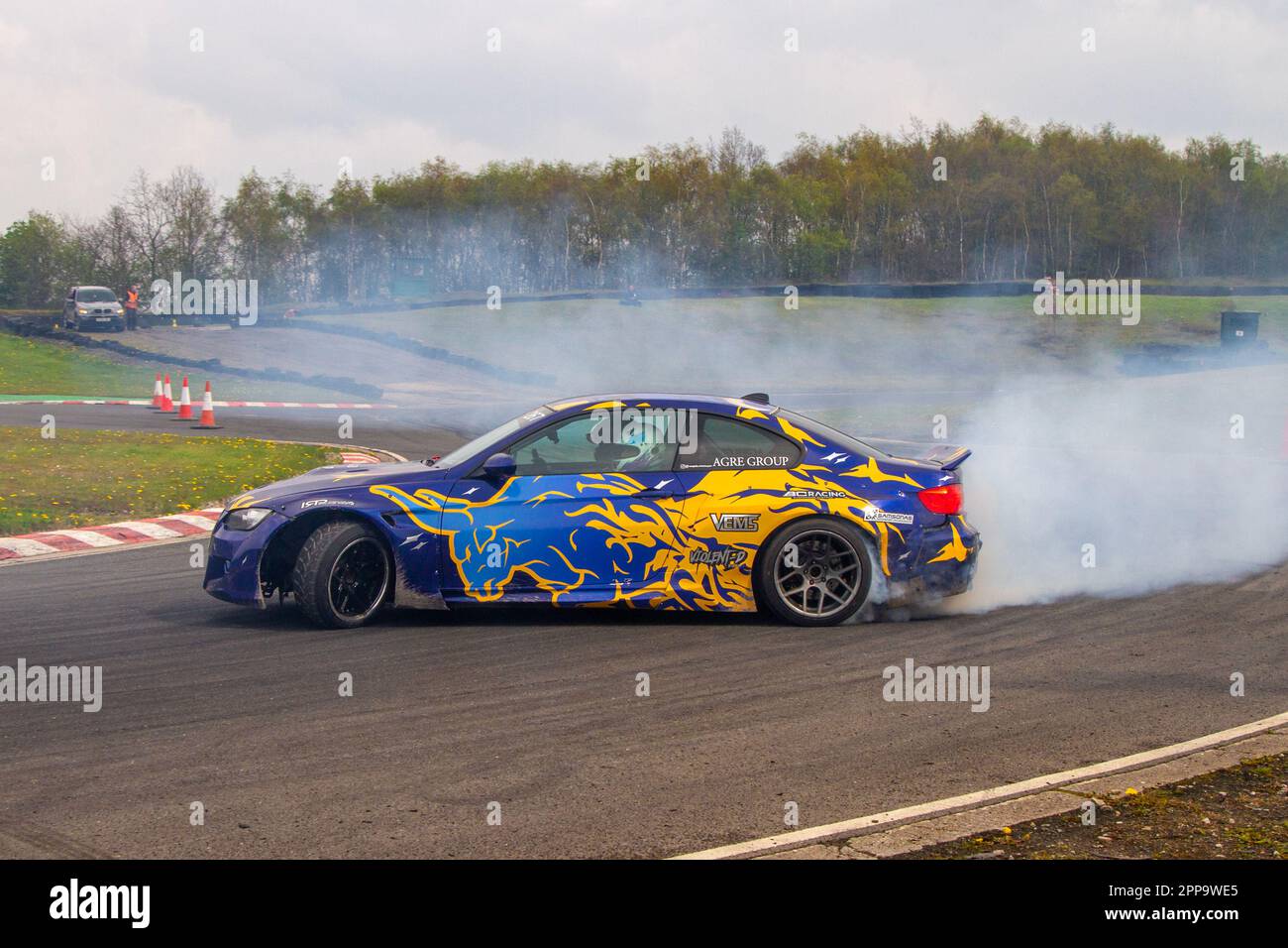 AGRE Group BMW M3 burning rubber and tires screeching at Three Sisters ...